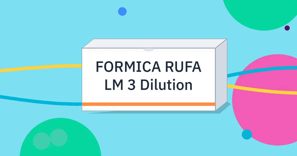 Symbolbild: Packung mit der Aufschrift FORMICA RUFA LM 3 Dilution (PZN 10823240) – Verfügbarkeit und Bezug in Apotheken in Frankfurt am Main