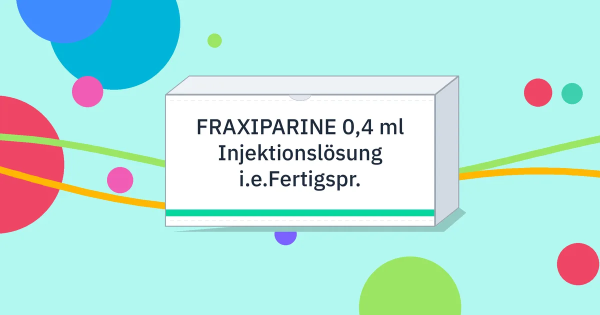 Symbolbild: Packung mit der Aufschrift FRAXIPARINE 0,4 ml Injektionslösung i.e.Fertigspr. (PZN 07301555) – Verfügbarkeit und Bezug in Apotheken in Frankfurt am Main