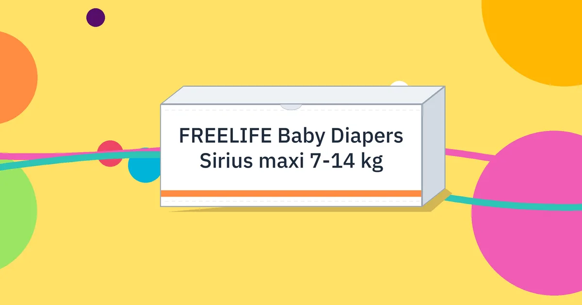 Symbolbild: Packung mit der Aufschrift FREELIFE Baby Diapers Sirius maxi 7-14 kg (PZN 20317093) – Verfügbarkeit und Bezug in Apotheken in Frankfurt am Main