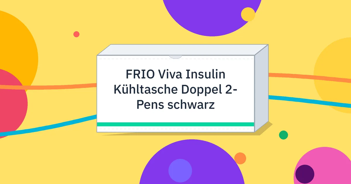 Symbolbild: Packung mit der Aufschrift FRIO Viva Insulin Kühltasche Doppel 2-Pens schwarz (PZN 18264030) – Verfügbarkeit und Bezug in Apotheken in Frankfurt am Main