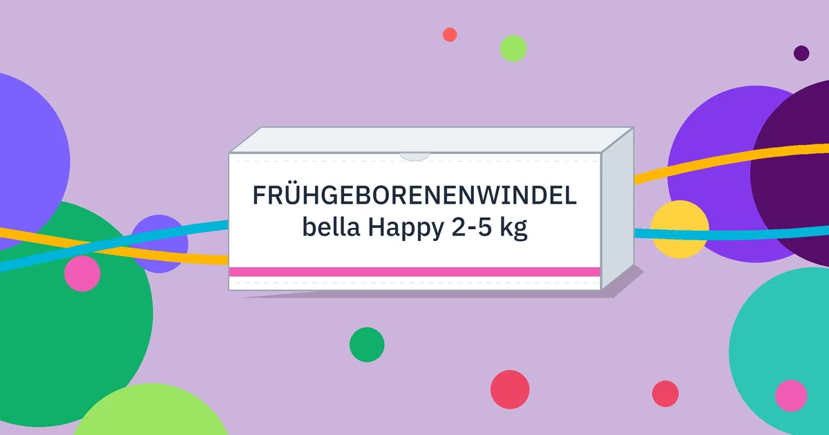 Symbolbild: Packung mit der Aufschrift FRÜHGEBORENENWINDEL bella Happy 2-5 kg (PZN 15255183) – Verfügbarkeit und Bezug in Apotheken in Frankfurt am Main