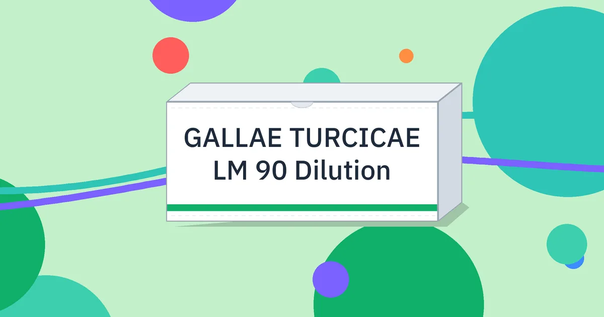 Symbolbild: Packung mit der Aufschrift GALLAE TURCICAE LM 90 Dilution (PZN 13498332) – Verfügbarkeit und Bezug in Apotheken in Frankfurt am Main