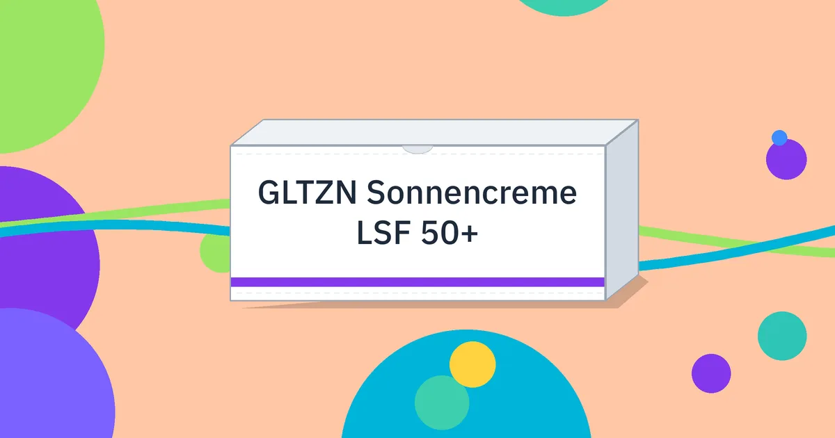 Symbolbild: Packung mit der Aufschrift GLTZN Sonnencreme LSF 50+ (PZN 18131607) – Verfügbarkeit und Bezug in Apotheken in Frankfurt am Main