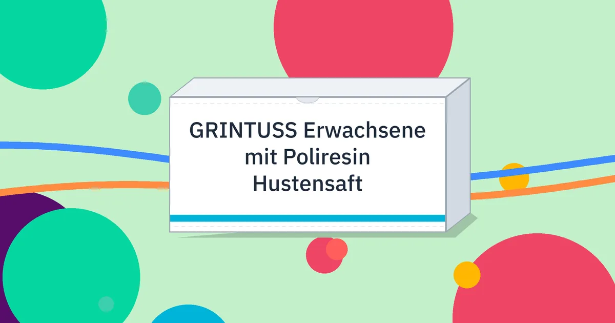 Symbolbild: Packung mit der Aufschrift GRINTUSS Erwachsene mit Poliresin Hustensaft (PZN 11173301) – Verfügbarkeit und Bezug in Apotheken in Frankfurt am Main
