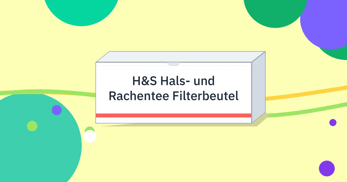 Symbolbild: Packung mit der Aufschrift H&S Hals- und Rachentee Filterbeutel (PZN 09298863) – Verfügbarkeit und Bezug in Apotheken in Frankfurt am Main