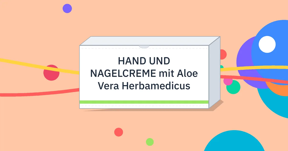 Symbolbild: Packung mit der Aufschrift HAND UND NAGELCREME mit Aloe Vera Herbamedicus (PZN 08847144) – Verfügbarkeit und Bezug in Apotheken in Frankfurt am Main