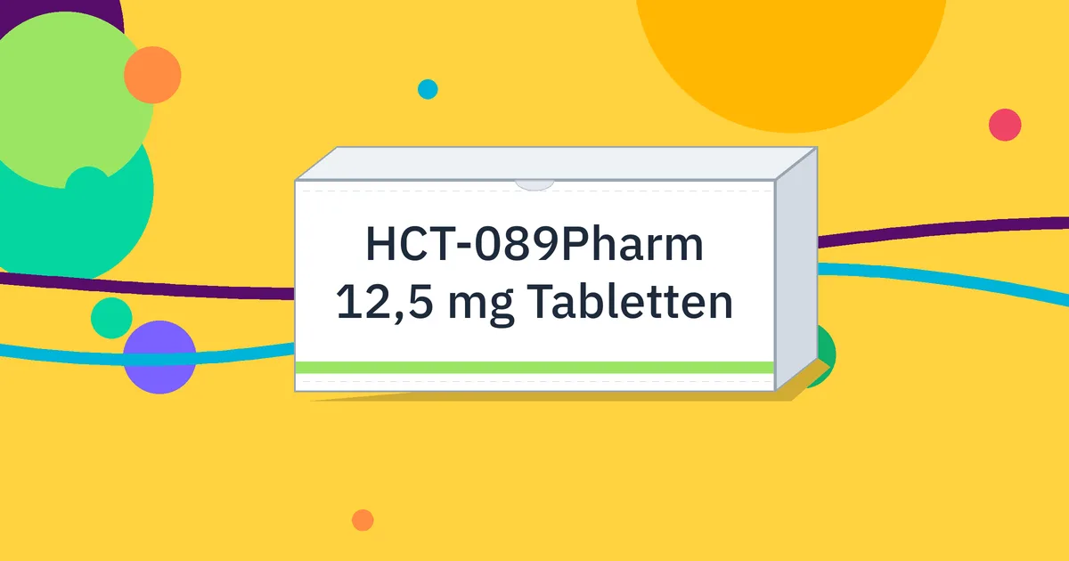 Symbolbild: Packung mit der Aufschrift HCT-089Pharm 12,5 mg Tabletten (PZN 18424901) – Verfügbarkeit und Bezug in Apotheken in Frankfurt am Main