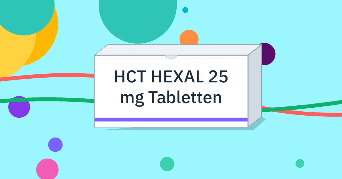 Symbolbild: Packung mit der Aufschrift HCT HEXAL 25 mg Tabletten (PZN 00271851) – Verfügbarkeit und Bezug in Apotheken in Frankfurt am Main