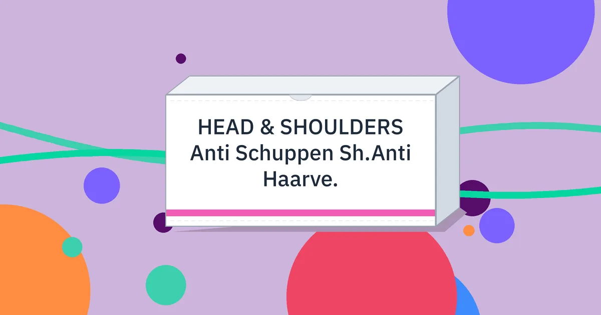 Symbolbild: Packung mit der Aufschrift HEAD & SHOULDERS Anti Schuppen Sh.Anti Haarve. (PZN 05382762) – Verfügbarkeit und Bezug in Apotheken in Frankfurt am Main