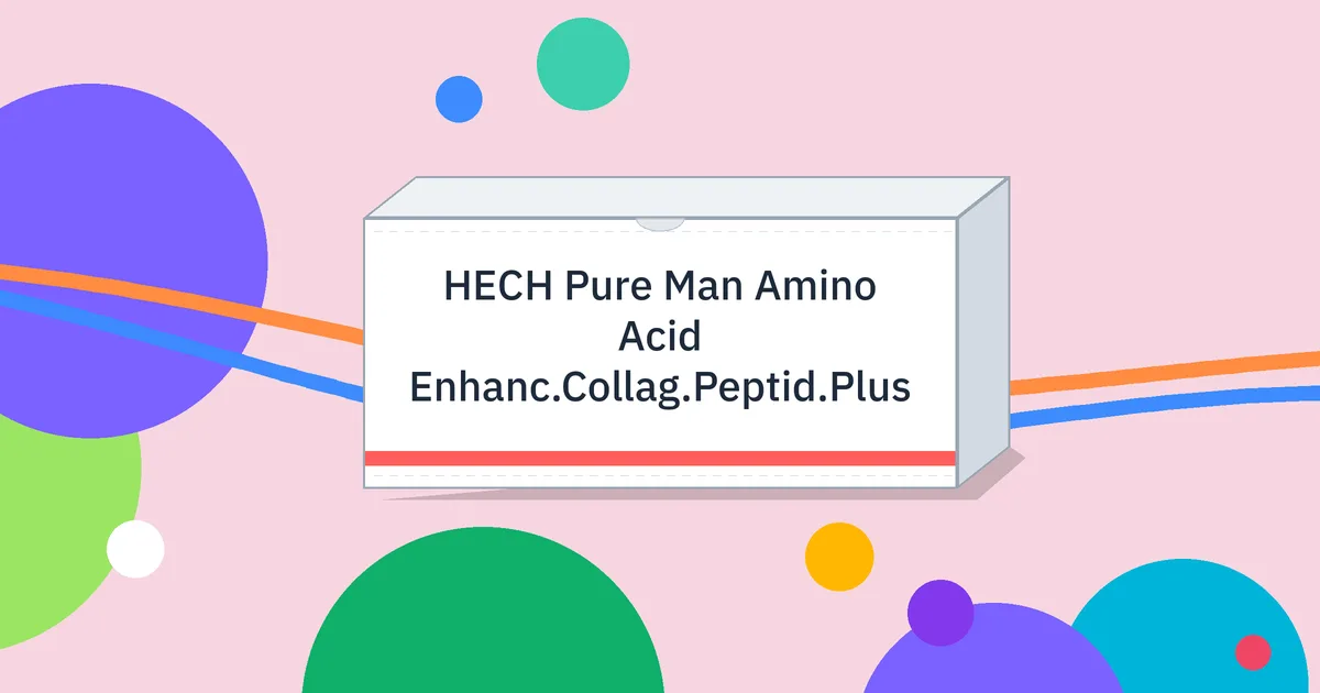 Symbolbild: Packung mit der Aufschrift HECH Pure Man Amino Acid Enhanc.Collag.Peptid.Plus (PZN 14290898) – Verfügbarkeit und Bezug in Apotheken in Frankfurt am Main