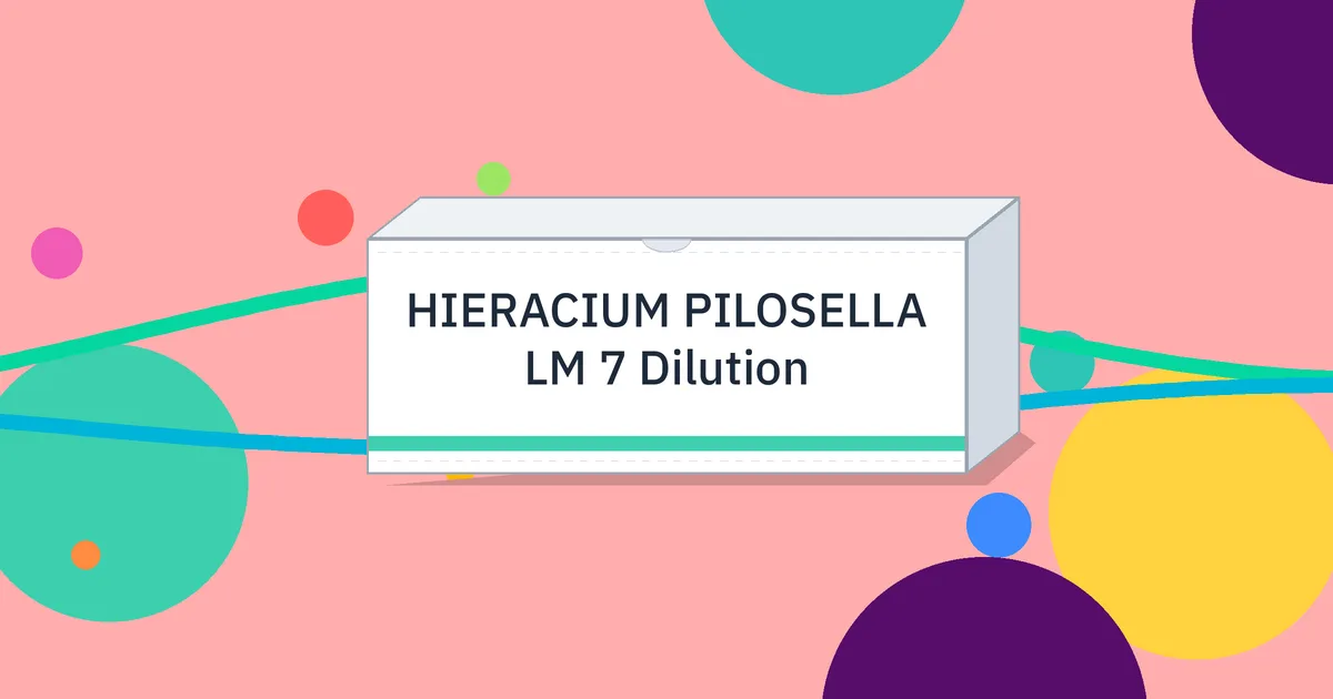Symbolbild: Packung mit der Aufschrift HIERACIUM PILOSELLA LM 7 Dilution (PZN 13553410) – Verfügbarkeit und Bezug in Apotheken in Frankfurt am Main