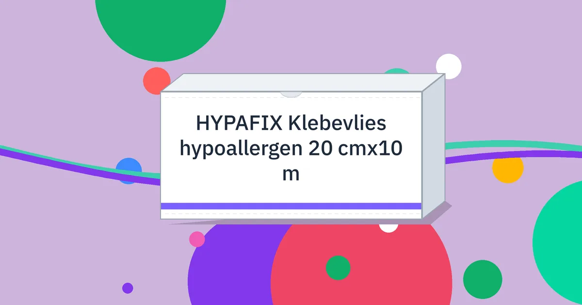Symbolbild: Packung mit der Aufschrift HYPAFIX Klebevlies hypoallergen 20 cmx10 m (PZN 19701366) – Verfügbarkeit und Bezug in Apotheken in Frankfurt am Main