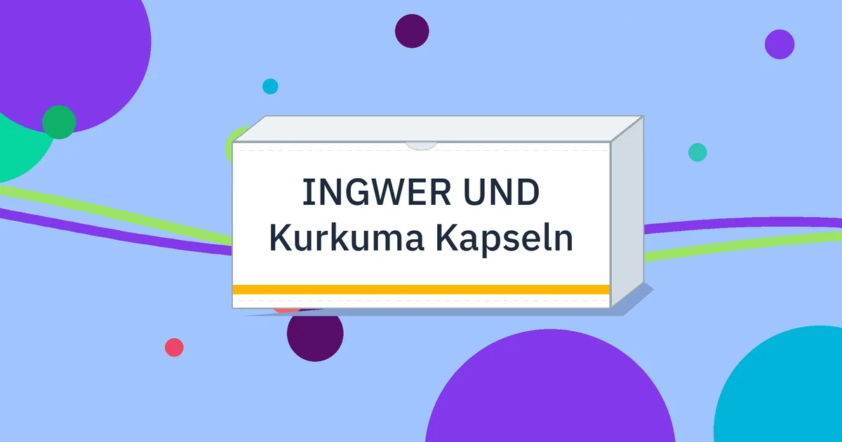 Symbolbild: Packung mit der Aufschrift INGWER UND Kurkuma Kapseln (PZN 19554994) – Verfügbarkeit und Bezug in Apotheken in Frankfurt am Main