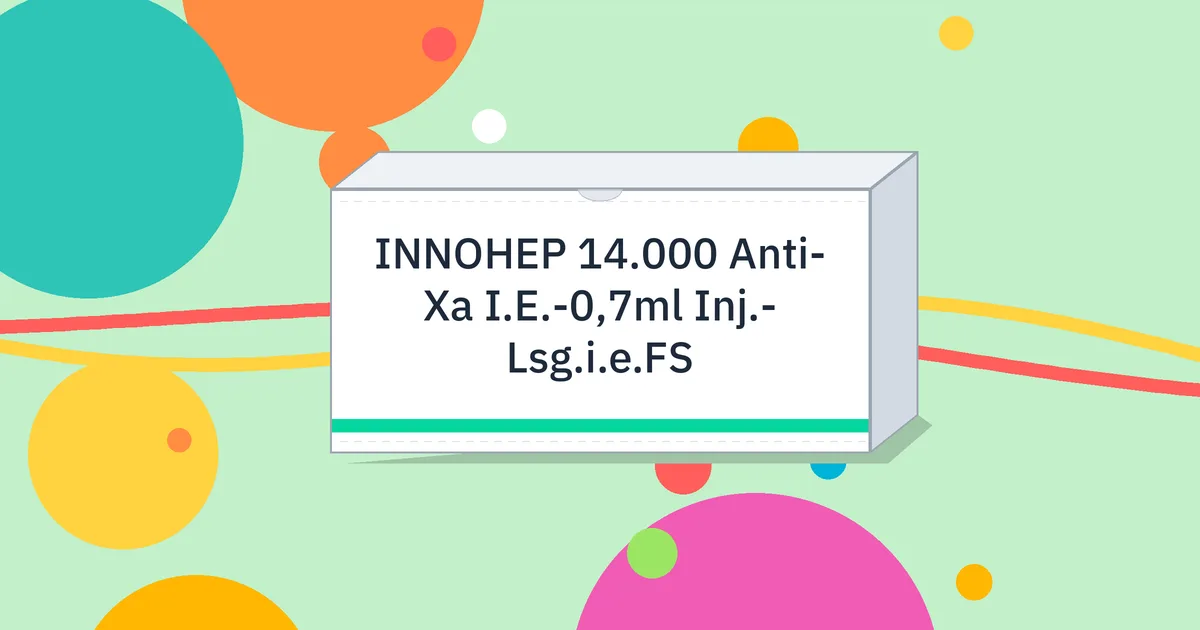 Symbolbild: Packung mit der Aufschrift INNOHEP 14.000 Anti-Xa I.E.-0,7ml Inj.-Lsg.i.e.FS (PZN 17491195) – Verfügbarkeit und Bezug in Apotheken in Frankfurt am Main