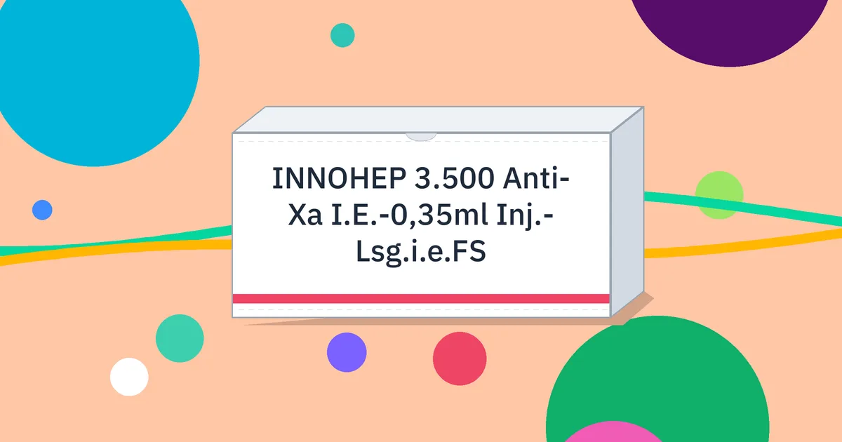 Symbolbild: Packung mit der Aufschrift INNOHEP 3.500 Anti-Xa I.E.-0,35ml Inj.-Lsg.i.e.FS (PZN 19357934) – Verfügbarkeit und Bezug in Apotheken in Frankfurt am Main