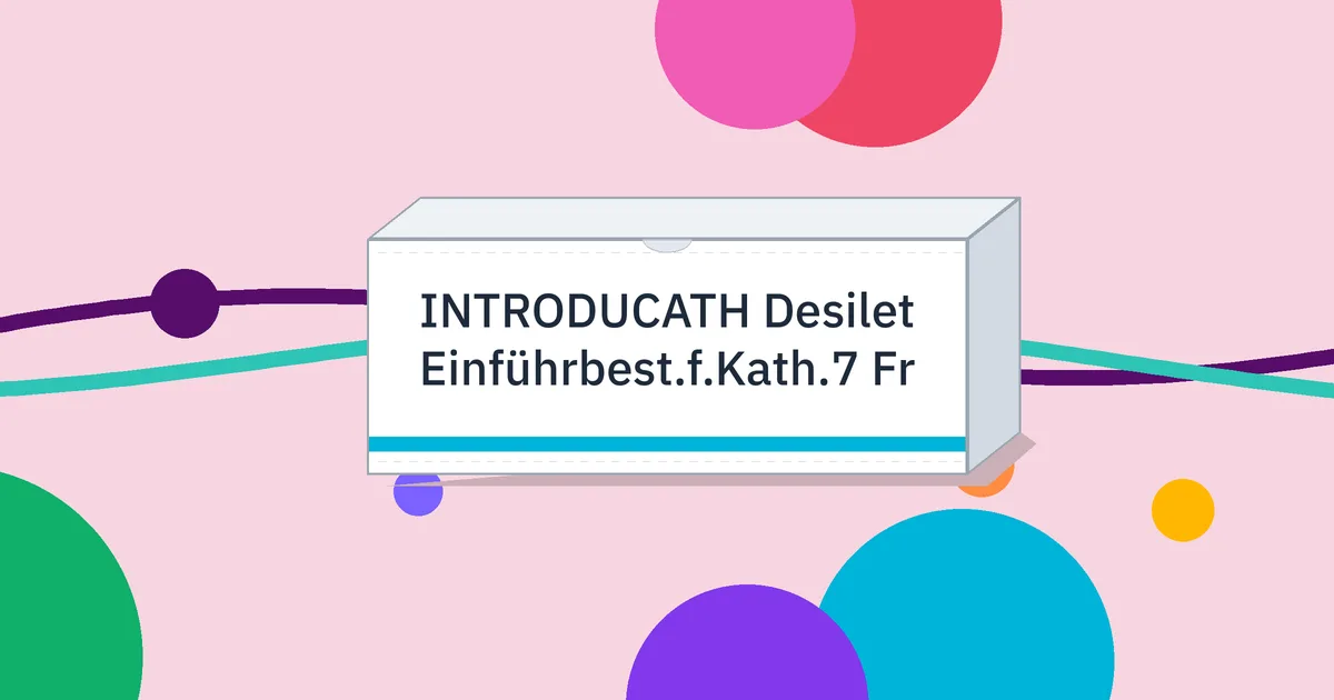 Symbolbild: Packung mit der Aufschrift INTRODUCATH Desilet Einführbest.f.Kath.7 Fr (PZN 00961142) – Verfügbarkeit und Bezug in Apotheken in Frankfurt am Main