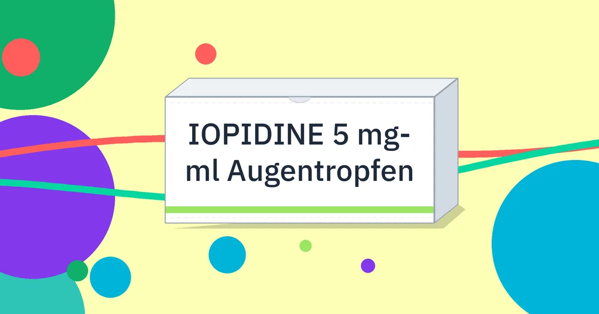 Symbolbild: Packung mit der Aufschrift IOPIDINE 5 mg-ml Augentropfen (PZN 18259690) – Verfügbarkeit und Bezug in Apotheken in Frankfurt am Main