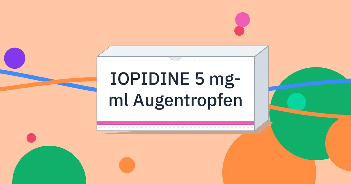 Symbolbild: Packung mit der Aufschrift IOPIDINE 5 mg-ml Augentropfen (PZN 18259709) – Verfügbarkeit und Bezug in Apotheken in Frankfurt am Main