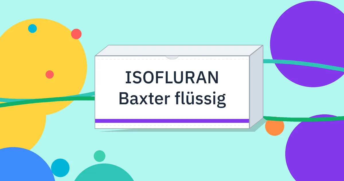 Symbolbild: Packung mit der Aufschrift ISOFLURAN Baxter flüssig (PZN 06497131) – Verfügbarkeit und Bezug in Apotheken in Frankfurt am Main