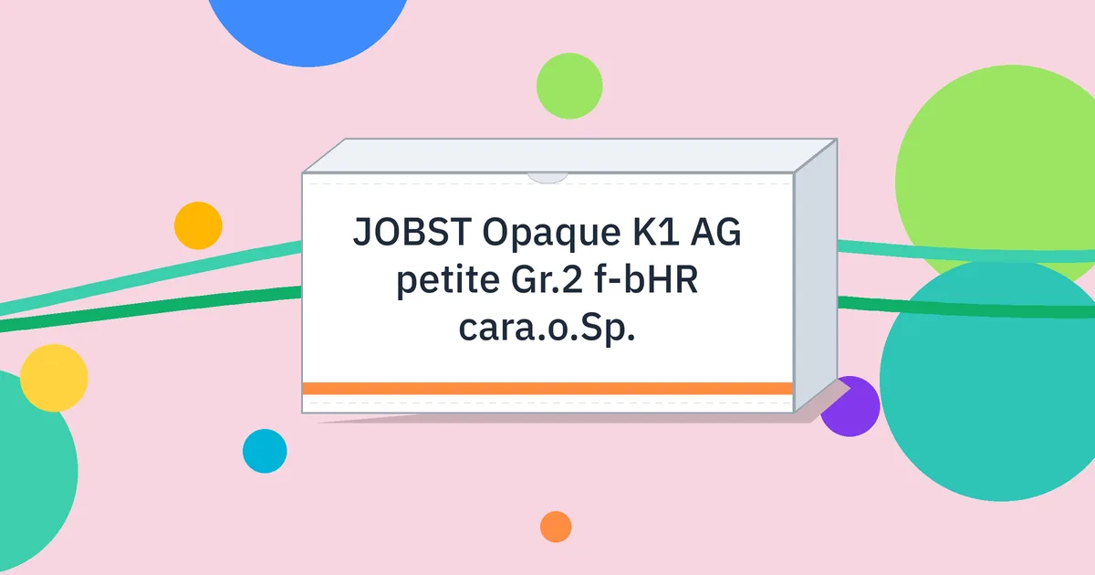Symbolbild: Packung mit der Aufschrift JOBST Opaque K1 AG petite Gr.2 f-bHR cara.o.Sp. (PZN 13160277) – Verfügbarkeit und Bezug in Apotheken in Frankfurt am Main