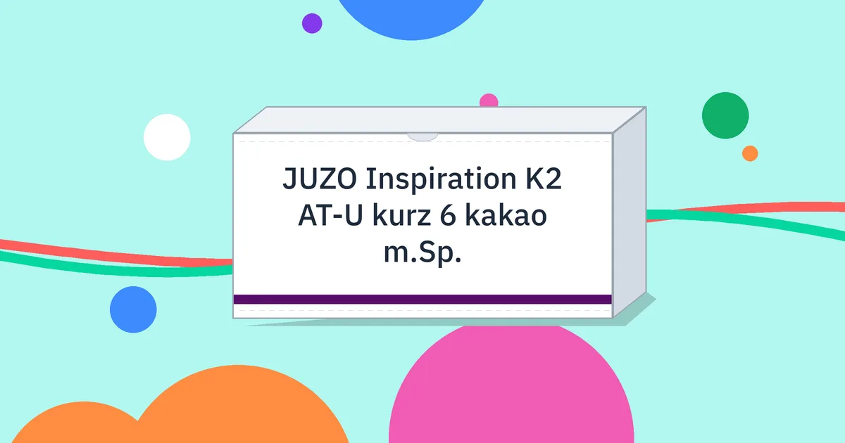 Symbolbild: Packung mit der Aufschrift JUZO Inspiration K2 AT-U kurz 6 kakao m.Sp. (PZN 14929685) – Verfügbarkeit und Bezug in Apotheken in Frankfurt am Main