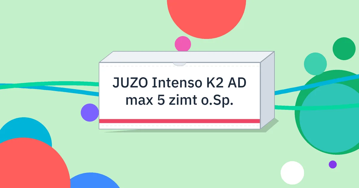 Symbolbild: Packung mit der Aufschrift JUZO Intenso K2 AD max 5 zimt o.Sp. (PZN 18619711) – Verfügbarkeit und Bezug in Apotheken in Frankfurt am Main