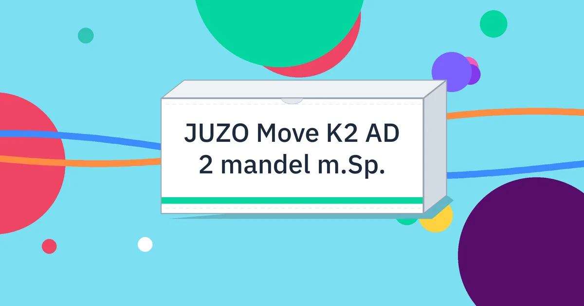 Symbolbild: Packung mit der Aufschrift JUZO Move K2 AD 2 mandel m.Sp. (PZN 16340809) – Verfügbarkeit und Bezug in Apotheken in Frankfurt am Main