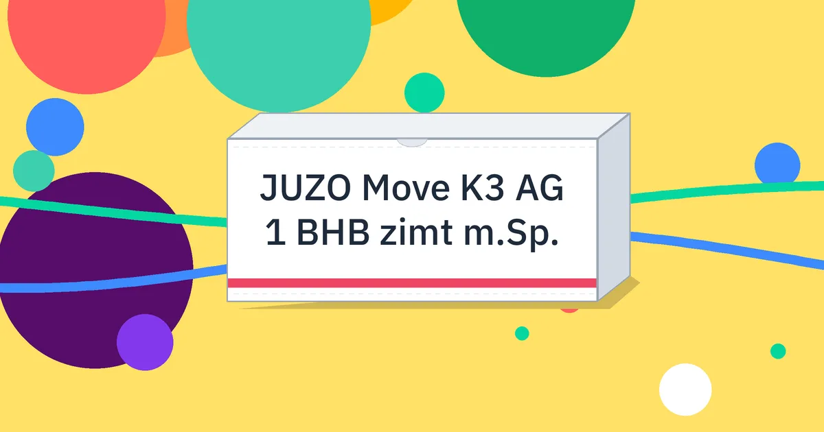 Symbolbild: Packung mit der Aufschrift JUZO Move K3 AG 1 BHB zimt m.Sp. (PZN 18575600) – Verfügbarkeit und Bezug in Apotheken in Frankfurt am Main