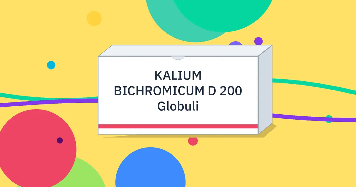 Symbolbild: Packung mit der Aufschrift KALIUM BICHROMICUM D 200 Globuli (PZN 04222482) – Verfügbarkeit und Bezug in Apotheken in Frankfurt am Main
