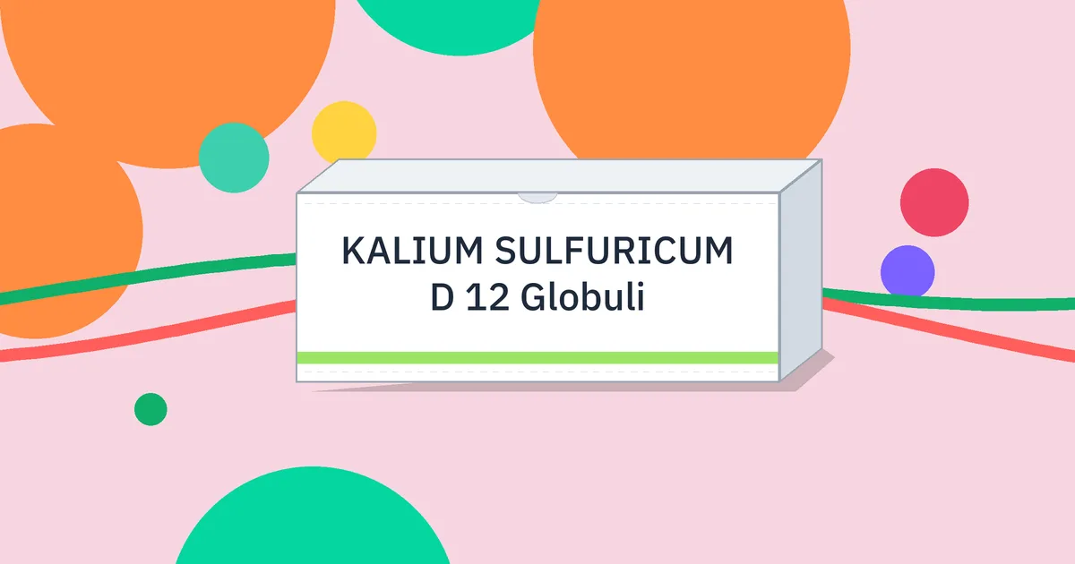 Symbolbild: Packung mit der Aufschrift KALIUM SULFURICUM D 12 Globuli (PZN 14312482) – Verfügbarkeit und Bezug in Apotheken in Frankfurt am Main