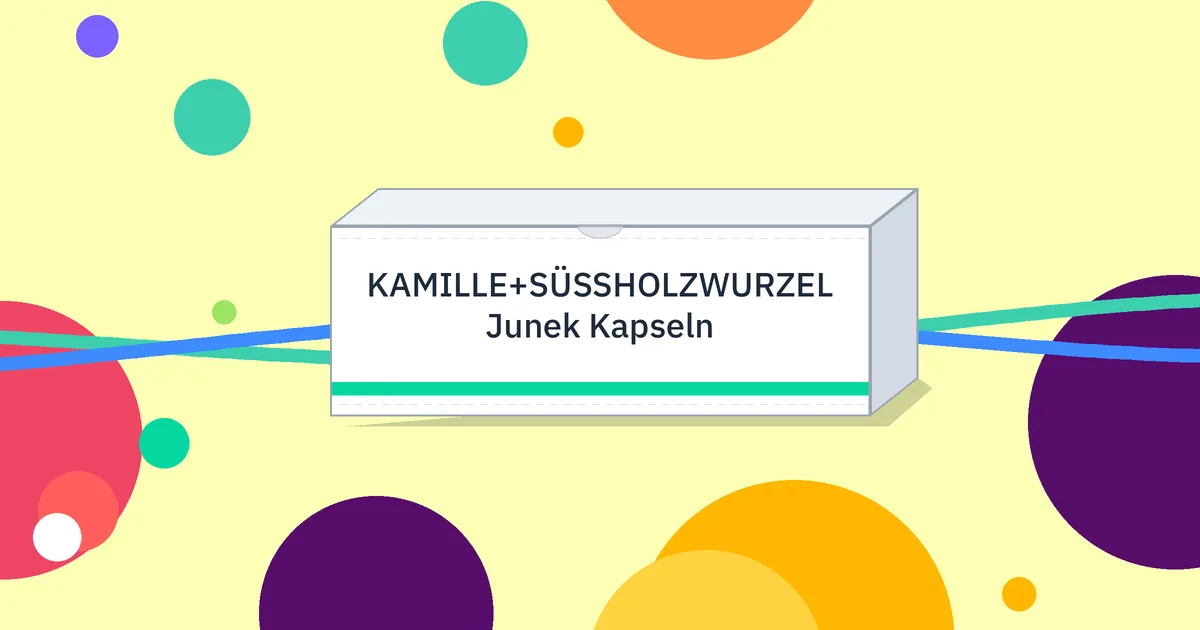 Symbolbild: Packung mit der Aufschrift KAMILLE+SÜSSHOLZWURZEL Junek Kapseln (PZN 03548537) – Verfügbarkeit und Bezug in Apotheken in Frankfurt am Main