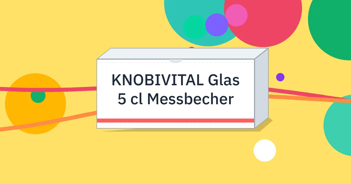 Symbolbild: Packung mit der Aufschrift KNOBIVITAL Glas 5 cl Messbecher (PZN 02644859) – Verfügbarkeit und Bezug in Apotheken in Frankfurt am Main