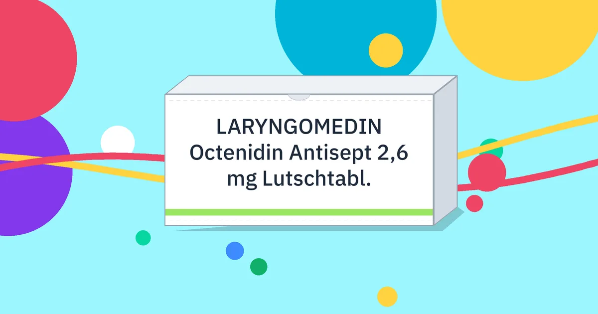 Symbolbild: Packung mit der Aufschrift LARYNGOMEDIN Octenidin Antisept 2,6 mg Lutschtabl. (PZN 16000114) – Verfügbarkeit und Bezug in Apotheken in Frankfurt am Main