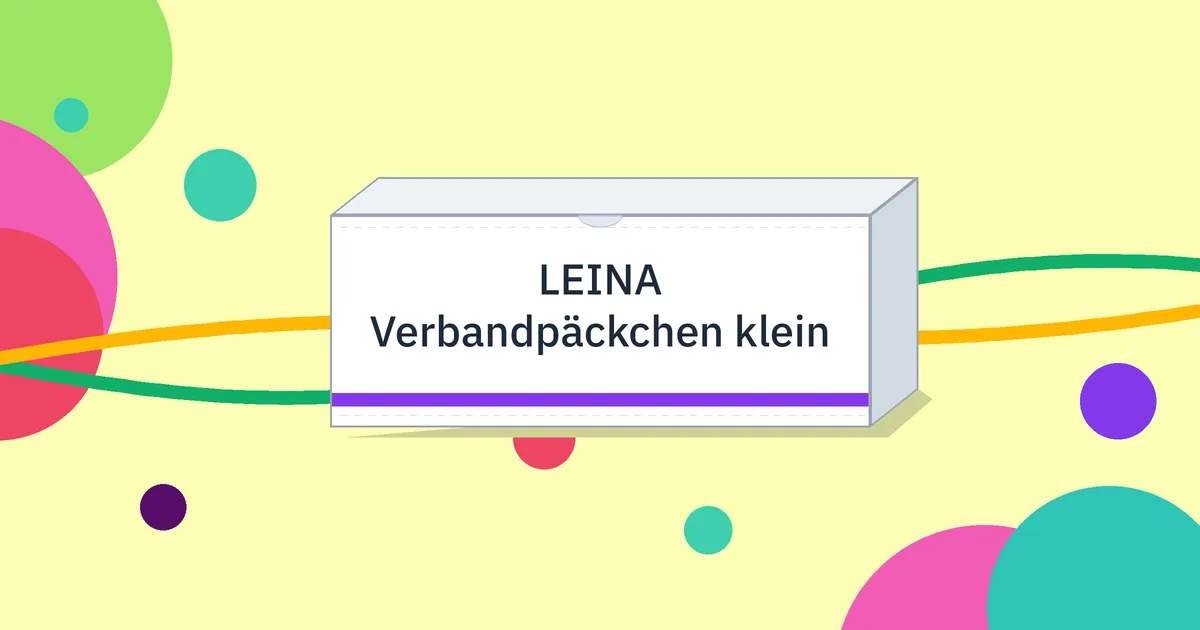Symbolbild: Packung mit der Aufschrift LEINA Verbandpäckchen klein (PZN 08716608) – Verfügbarkeit und Bezug in Apotheken in Frankfurt am Main