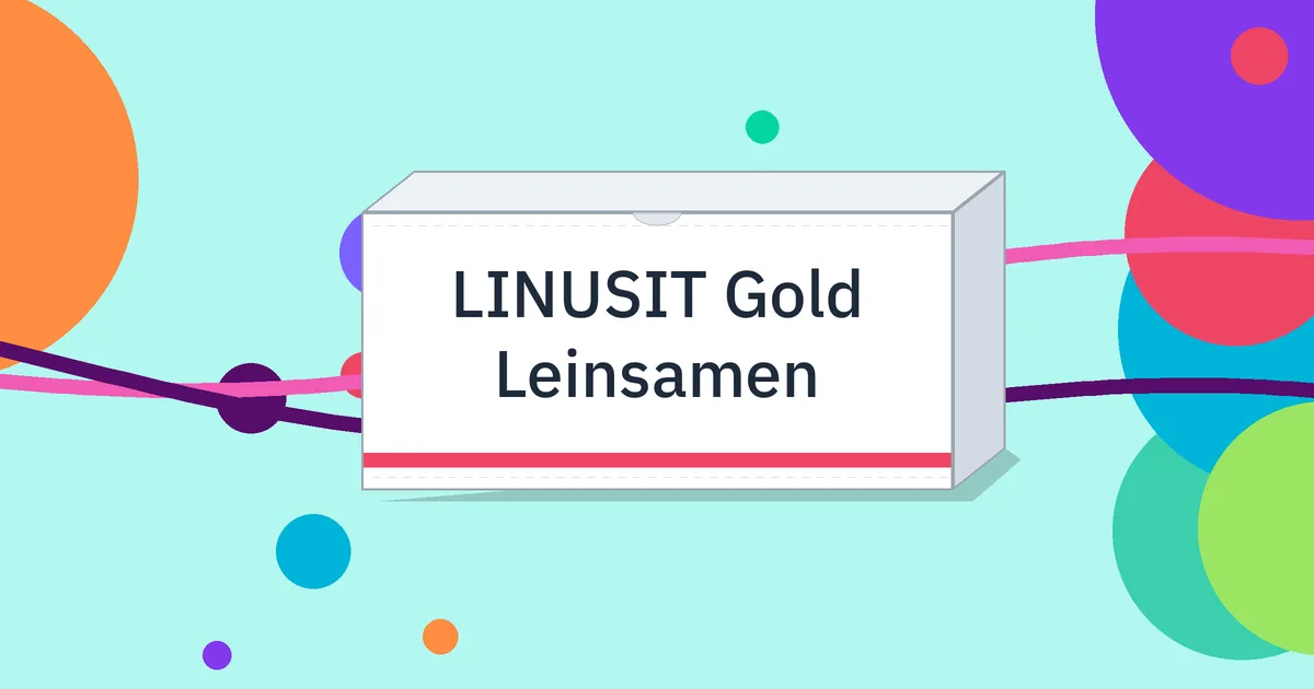 Symbolbild: Packung mit der Aufschrift LINUSIT Gold Leinsamen (PZN 16778552) – Verfügbarkeit und Bezug in Apotheken in Frankfurt am Main