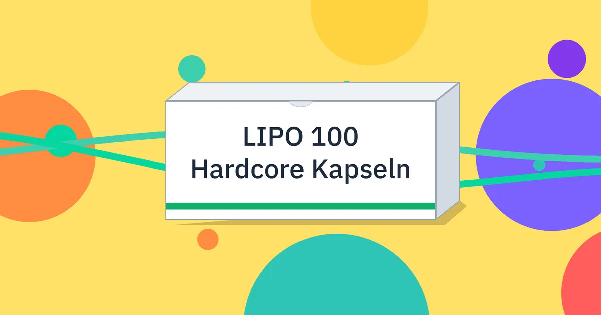 Symbolbild: Packung mit der Aufschrift LIPO 100 Hardcore Kapseln (PZN 11519544) – Verfügbarkeit und Bezug in Apotheken in Frankfurt am Main