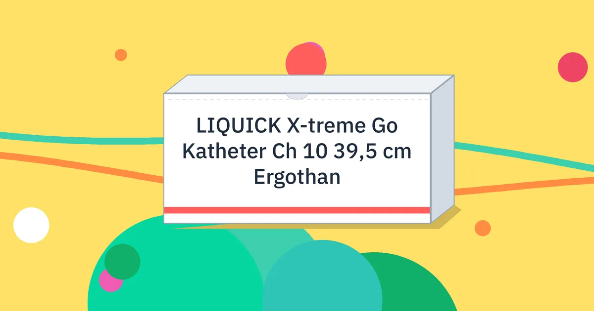 Symbolbild: Packung mit der Aufschrift LIQUICK X-treme Go Katheter Ch 10 39,5 cm Ergothan (PZN 19360155) – Verfügbarkeit und Bezug in Apotheken in Frankfurt am Main