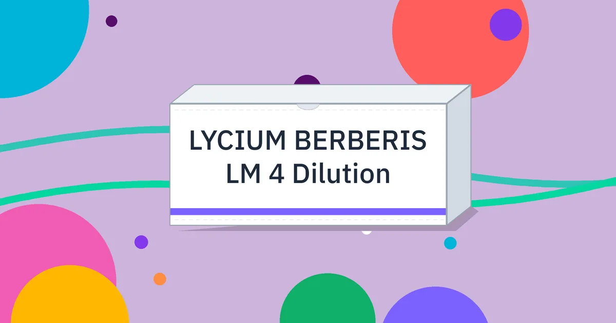 Symbolbild: Packung mit der Aufschrift LYCIUM BERBERIS LM 4 Dilution (PZN 13537003) – Verfügbarkeit und Bezug in Apotheken in Frankfurt am Main