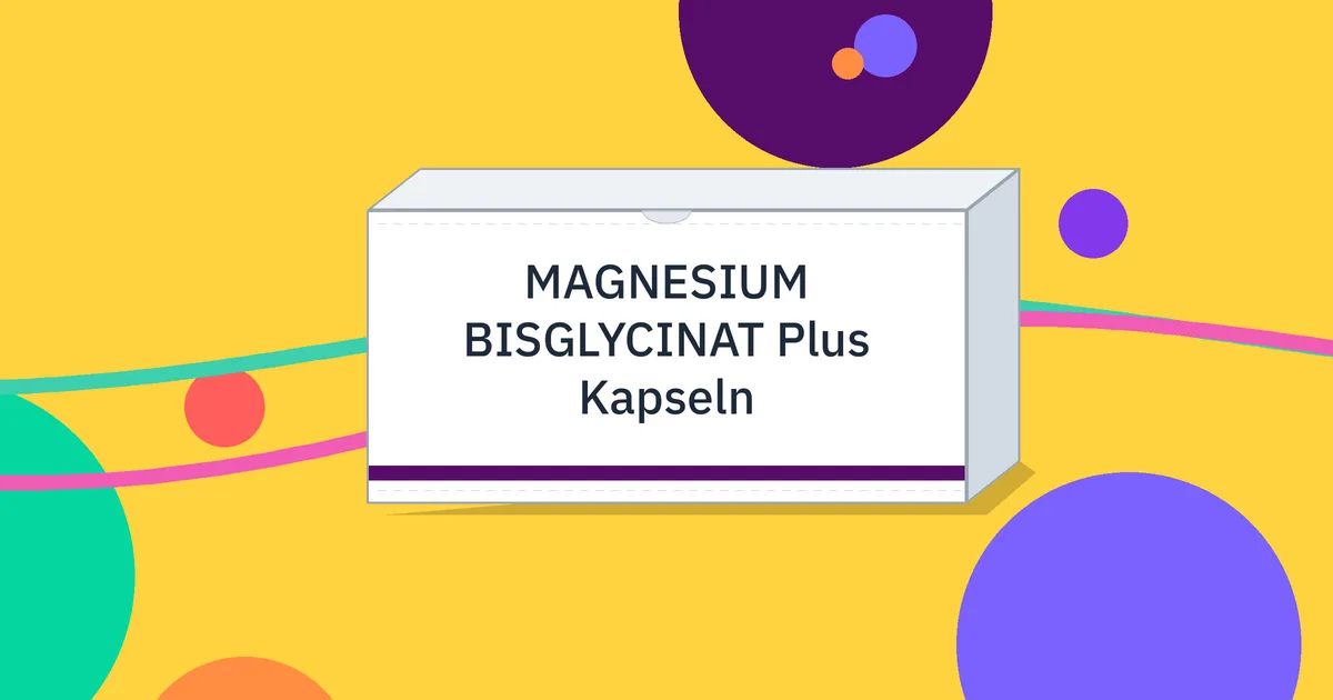 Symbolbild: Packung mit der Aufschrift MAGNESIUM BISGLYCINAT Plus Kapseln (PZN 14268982) – Verfügbarkeit und Bezug in Apotheken in Frankfurt am Main