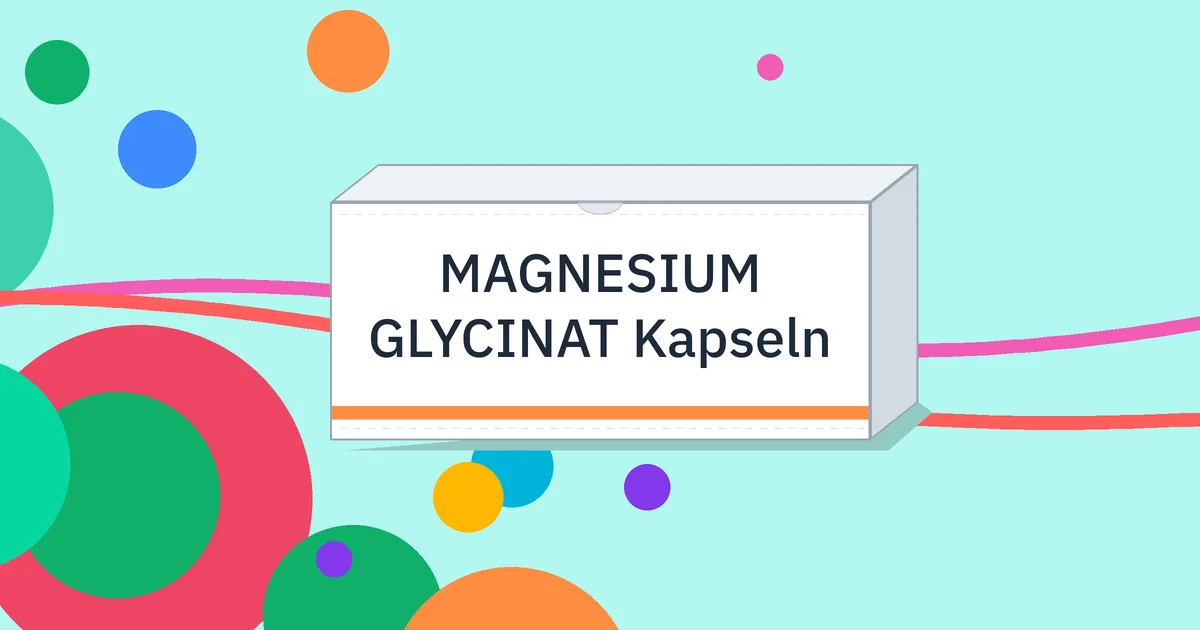 Symbolbild: Packung mit der Aufschrift MAGNESIUM GLYCINAT Kapseln (PZN 17178966) – Verfügbarkeit und Bezug in Apotheken in Frankfurt am Main