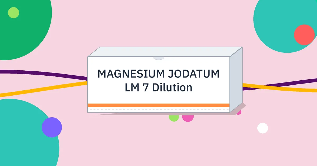 Symbolbild: Packung mit der Aufschrift MAGNESIUM JODATUM LM 7 Dilution (PZN 12937864) – Verfügbarkeit und Bezug in Apotheken in Frankfurt am Main