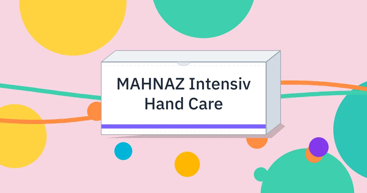 Symbolbild: Packung mit der Aufschrift MAHNAZ Intensiv Hand Care (PZN 10032774) – Verfügbarkeit und Bezug in Apotheken in Frankfurt am Main