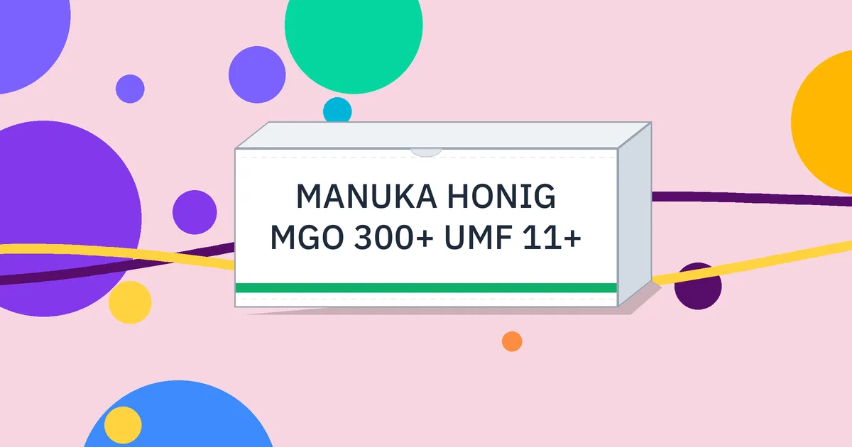 Symbolbild: Packung mit der Aufschrift MANUKA HONIG MGO 300+ UMF 11+ (PZN 16809198) – Verfügbarkeit und Bezug in Apotheken in Frankfurt am Main
