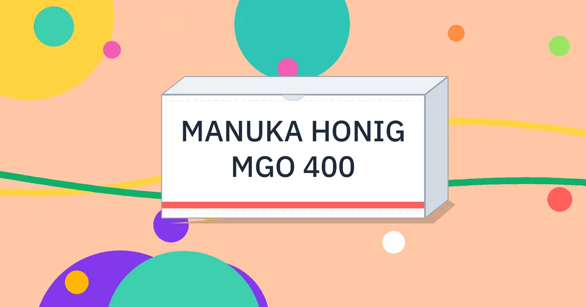 Symbolbild: Packung mit der Aufschrift MANUKA HONIG MGO 400 (PZN 18656652) – Verfügbarkeit und Bezug in Apotheken in Frankfurt am Main