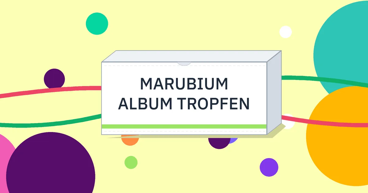 Symbolbild: Packung mit der Aufschrift MARUBIUM ALBUM TROPFEN (PZN 14128413) – Verfügbarkeit und Bezug in Apotheken in Frankfurt am Main