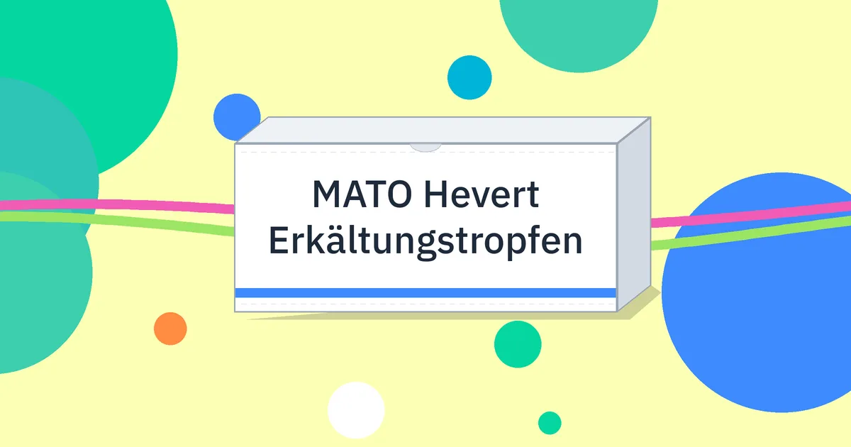 Symbolbild: Packung mit der Aufschrift MATO Hevert Erkältungstropfen (PZN 02346458) – Verfügbarkeit und Bezug in Apotheken in Frankfurt am Main