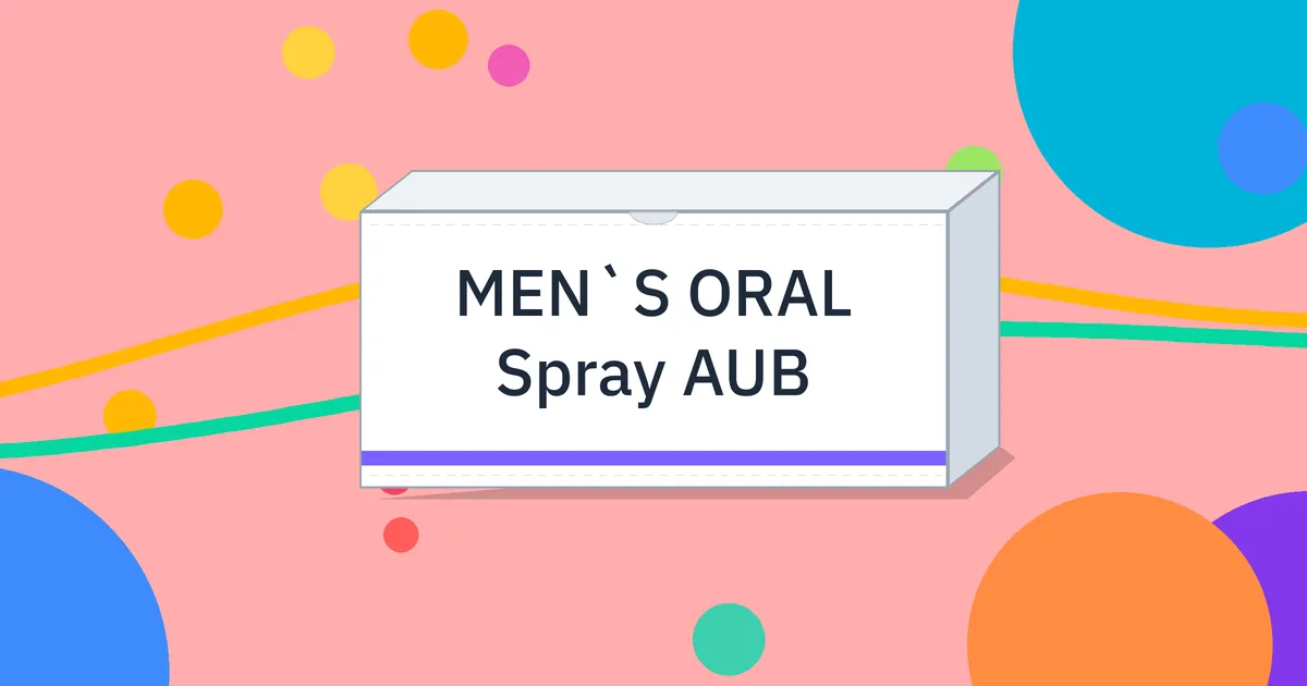 Symbolbild: Packung mit der Aufschrift MEN`S ORAL Spray AUB (PZN 18734725) – Verfügbarkeit und Bezug in Apotheken in Frankfurt am Main