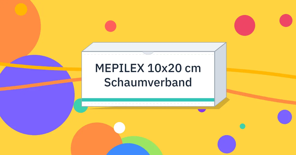 Symbolbild: Packung mit der Aufschrift MEPILEX 10x20 cm Schaumverband (PZN 18799995) – Verfügbarkeit und Bezug in Apotheken in Frankfurt am Main