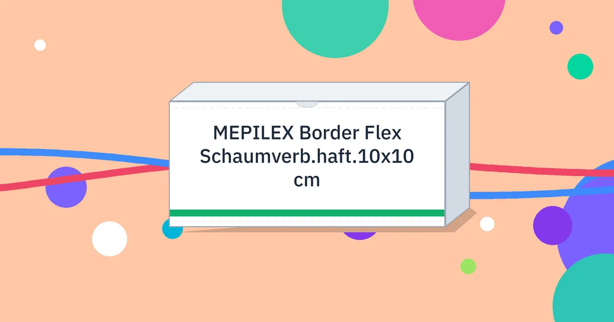 Symbolbild: Packung mit der Aufschrift MEPILEX Border Flex Schaumverb.haft.10x10 cm (PZN 19707392) – Verfügbarkeit und Bezug in Apotheken in Frankfurt am Main