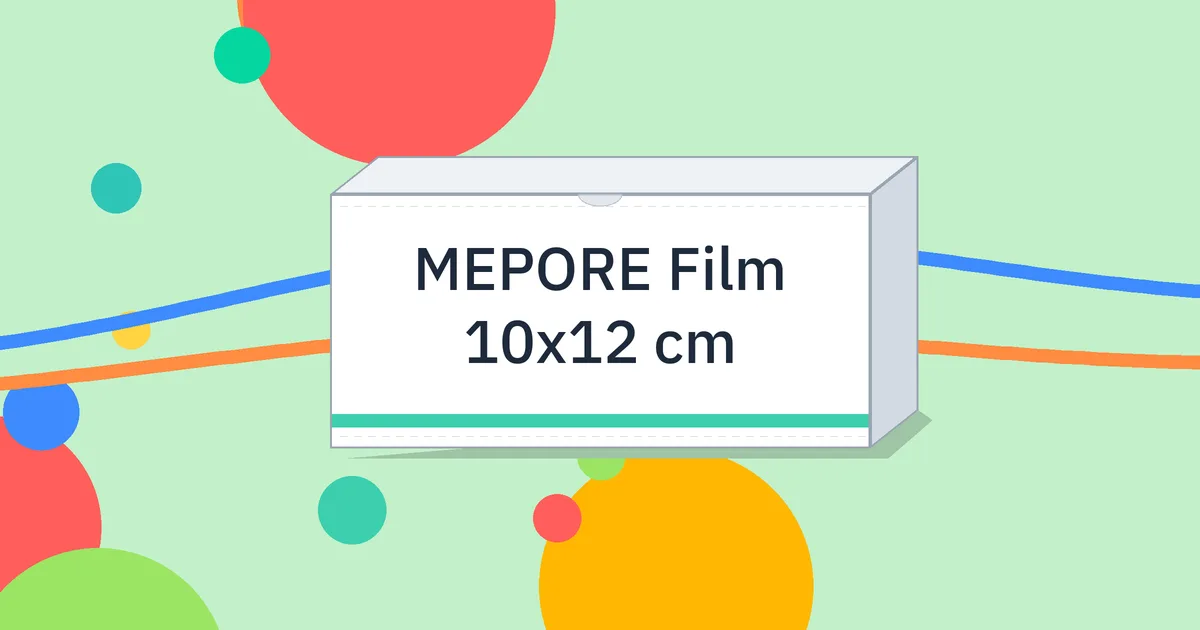 Symbolbild: Packung mit der Aufschrift MEPORE Film 10x12 cm (PZN 06425255) – Verfügbarkeit und Bezug in Apotheken in Frankfurt am Main